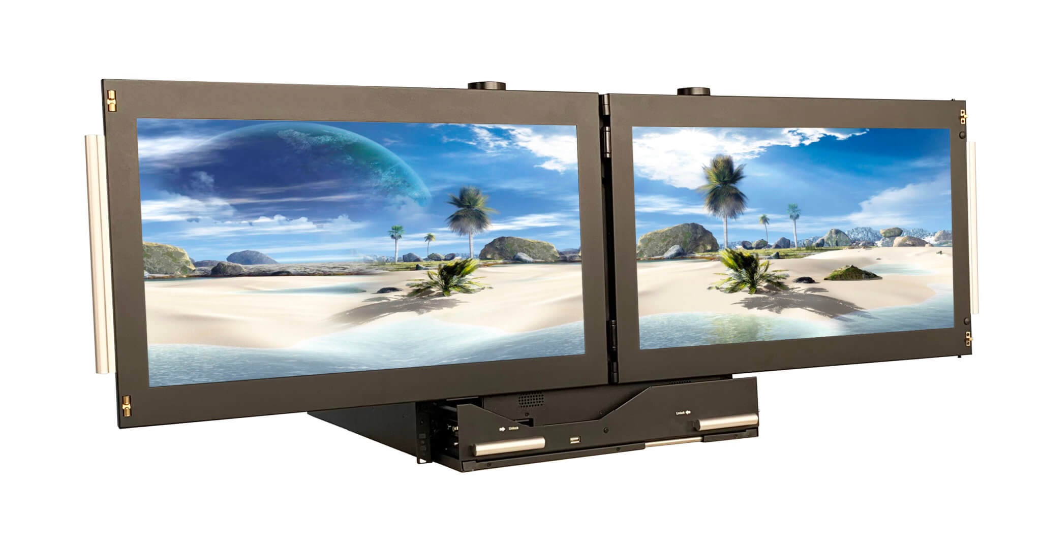 SAIS - clavier multi écran LCD rackable - consoles DKM